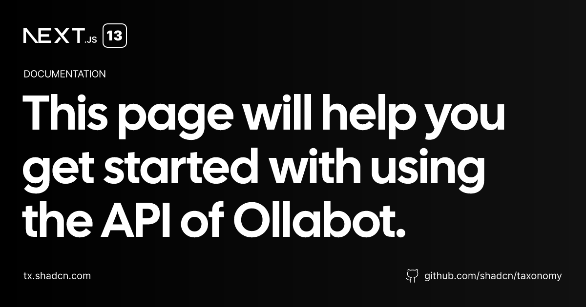 Using Ollabot API
